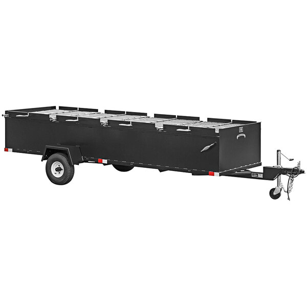 Meadow Creek BBQ144 Chicken Cooker Trailer with Four Pits