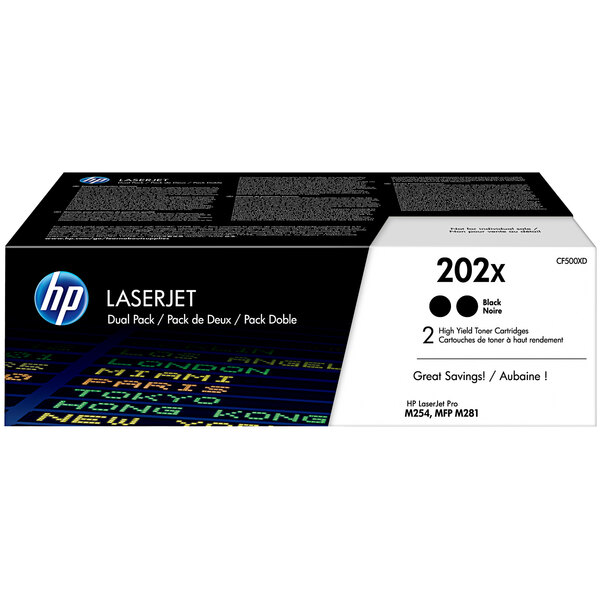 HP CF500XD Black High Yield Original LaserJet Printer Toner Cartridge ...