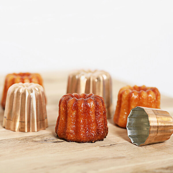 Copper Cannele Mold for Baking Pastries, Desserts, & More