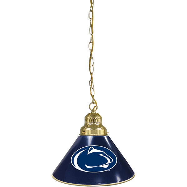 Holland Bar Stool Penn State University Logo Pendant Light with Brass ...