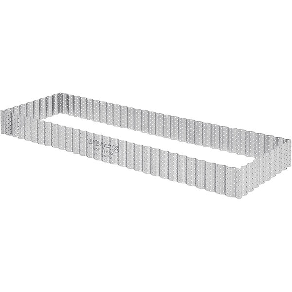 de Buyer 13 13/16" x 4" Rectangular Fluted Perforated Stainless Steel ...
