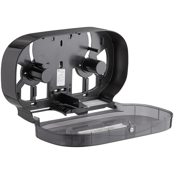 Tork 247549A Black Double Roll Jumbo Toilet Tissue Dispenser T1
