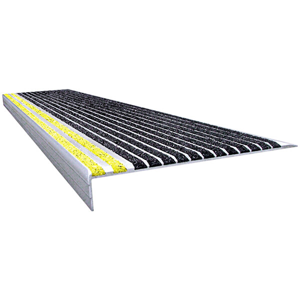 Wooster Stairmaster Type 500 9" x 42" Stair Tread with Yellow / Black Grit