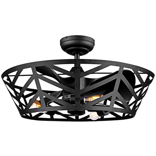 Canarm Maud 24" Matte Black Ceiling Fan with LED Light - 1071 CFM, 120V