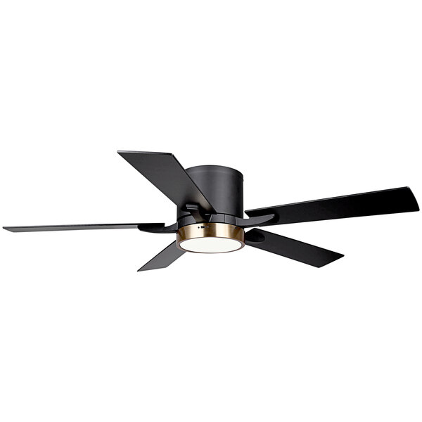 Canarm Quinn 52" Matte Black / Gold Ceiling Fan with LED Light - 3095 ...