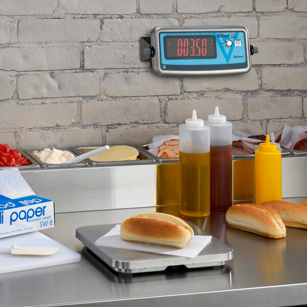 Edlund BBPZ-20 BRAVO! 20 lb. Wireless Digital Pizza Scale with Remote ...