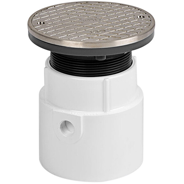 Oatey 74168 PVC Cleanout with 6" Round Strainer and 4" Outlet