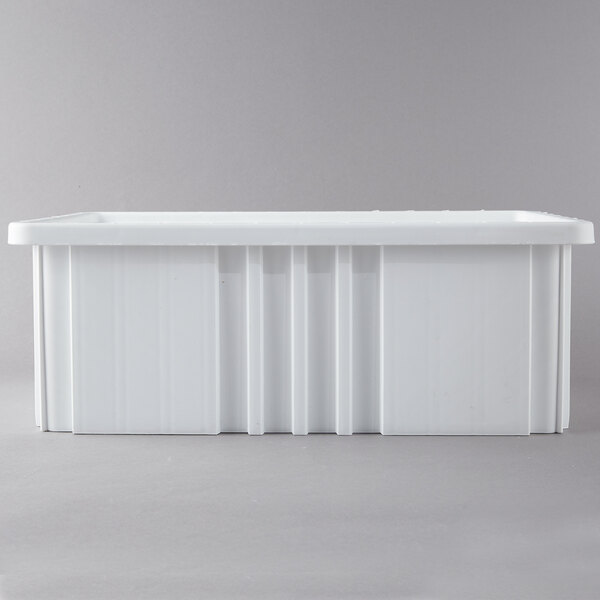 Metro MTB92060W 17" x 11" x 6" White Divider Tote Box