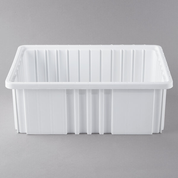 Metro MTB92060W 17" x 11" x 6" White Divider Tote Box