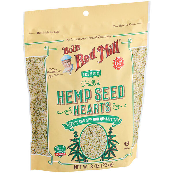 Bob's Red Mill Gluten-Free Hulled Hemp Seed Hearts 8 oz. - 5/Case