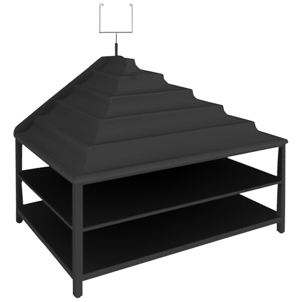 Marco Company 72" x 48" x 82" Mobile Banana Display with Open Shelving