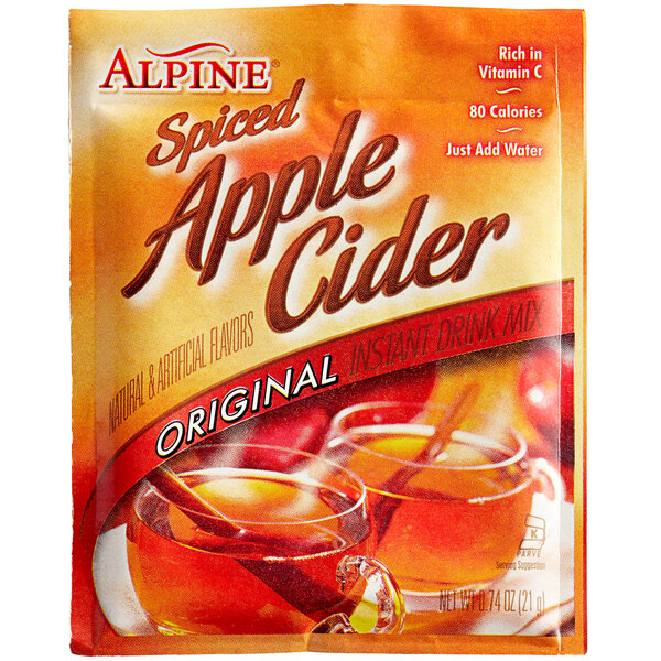Alpine Spiced Apple Cider Instant Drink Mix 0.74 oz. Portion Pack - 288 ...