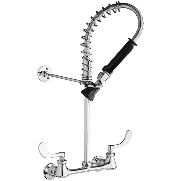 Chicago Faucets 523-317ABCP Mini Pre-Rinse Wall-Mounted Faucet with 4 ...