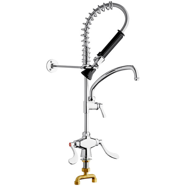 Chicago Faucets 924-613-317ABCP Mini Pre-Rinse Single-Hole Mount Faucet ...