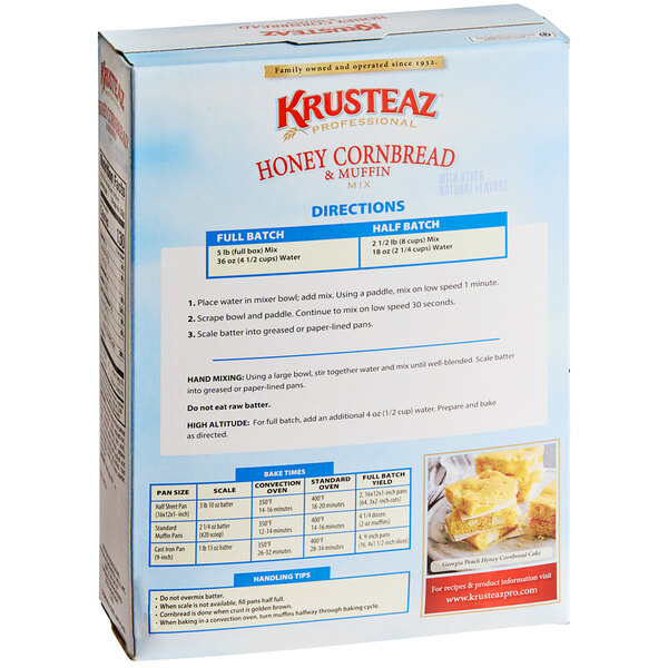 Krusteaz Professional Honey Cornbread and Muffin Mix 5 lb. - 6/Case