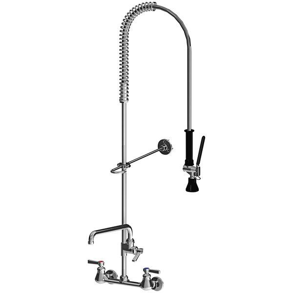 Chicago Faucets 510-G613L12XKCAB Pre-Rinse Wall-Mounted Faucet with 8 ...