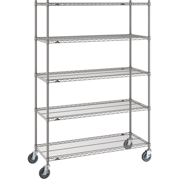 Metro Super Erecta 21" x 54" x 74" Gray Mobile Shelving Unit Kit