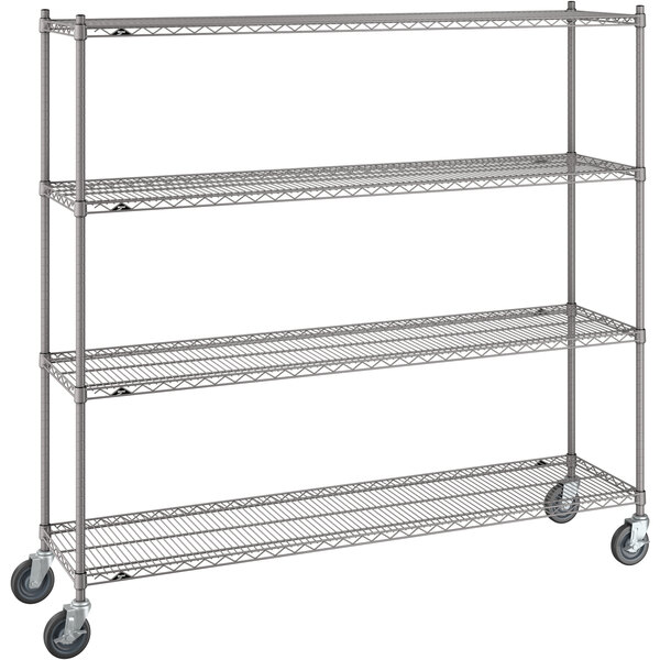 Metro Super Erecta 18" x 72" x 69" Gray Mobile Shelving Unit Kit