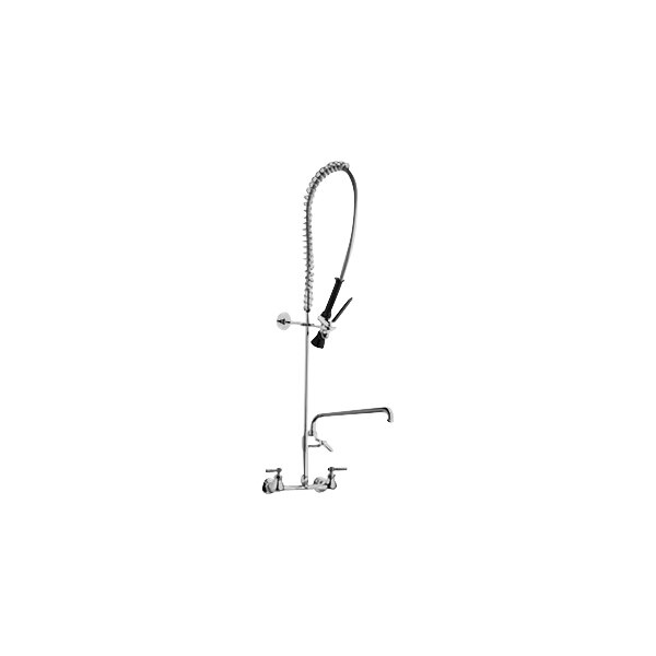Chicago Faucets 510-GVB613L12XKCAB Wall-Mounted Pre-Rinse Faucet with 8 ...