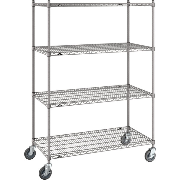 Metro Super Erecta 24" x 48" x 69" Gray Mobile Shelving Unit Kit