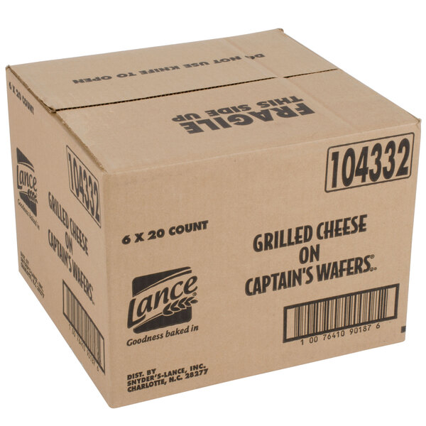 Lance Captain's Wafers Grilled Cheese Sandwich Crackers 20 Count Box ...