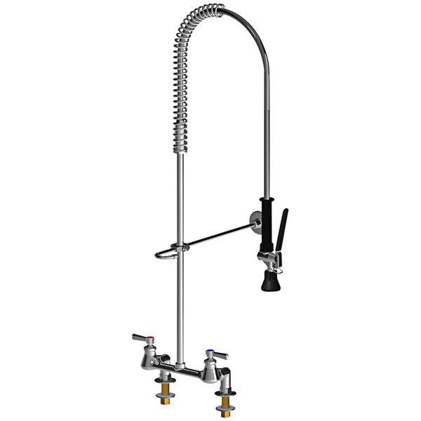 Chicago Faucets 510-SSXKCAB Deck-Mounted Pre-Rinse Faucet with 8" Fixed ...