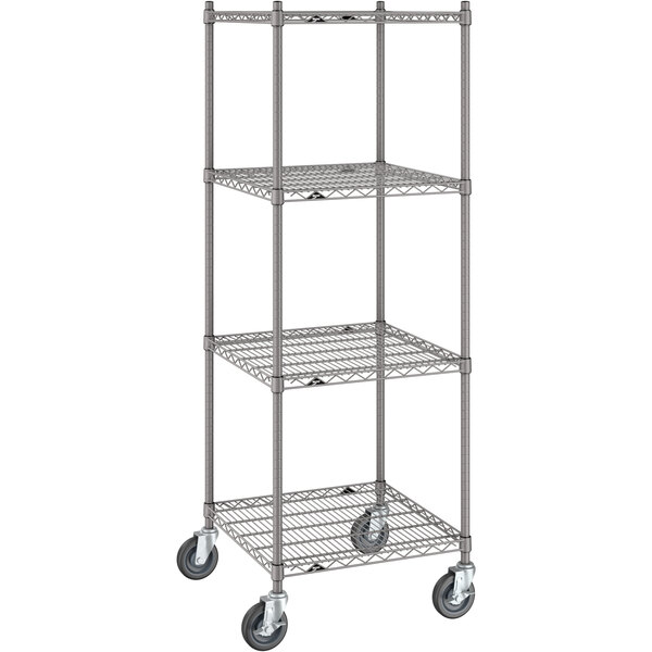 Metro Super Erecta 24" x 24" x 69" Gray Mobile Shelving Unit Kit