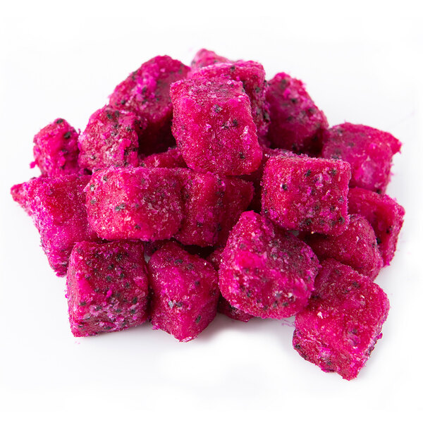 Pitaya Foods IQF Organic Dragon Fruit Cubes 12 oz. - 8/Case