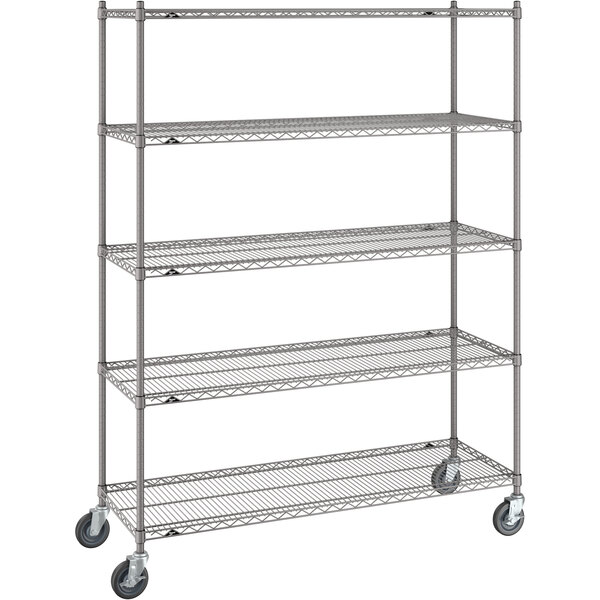 Metro Super Erecta 21" x 60" x 80" Gray Mobile Shelving Unit Kit