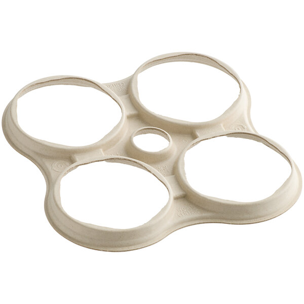 World Centric 4-Can Compostable Fiber Carrier Rings - 600/Case