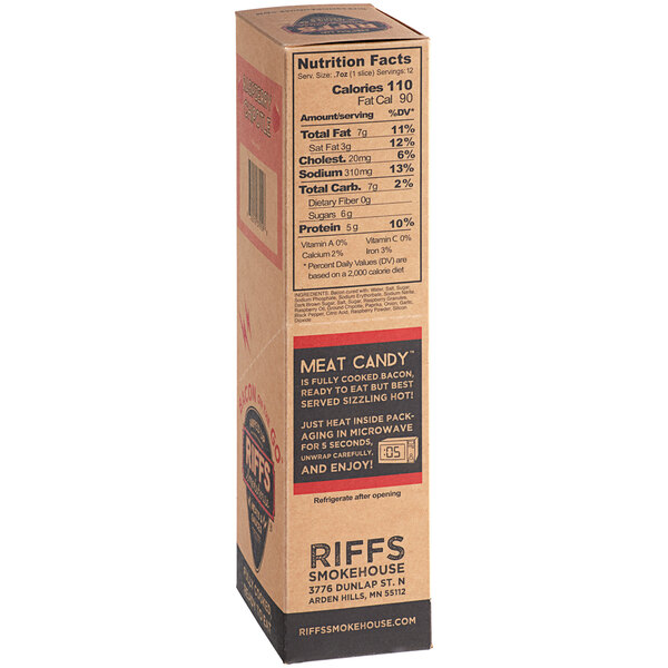Riff's Smokehouse Raspberry Chipotle Bacon On the Go 0.7 oz. - 144/Case