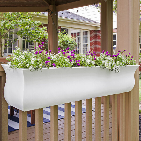 Mayne Valencia 9 13/16" x 48" x 10 1/8" White Window Box