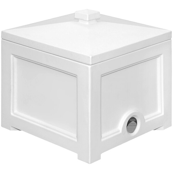 Mayne Fairfield White Garden Hose Bin - 17" x 17" x 18"