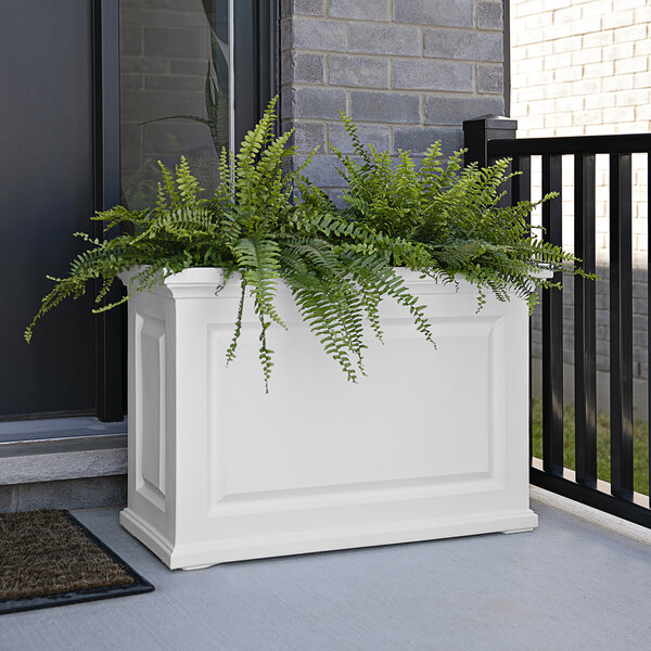 Mayne Nantucket 16" x 36" x 24" White Trough Planter