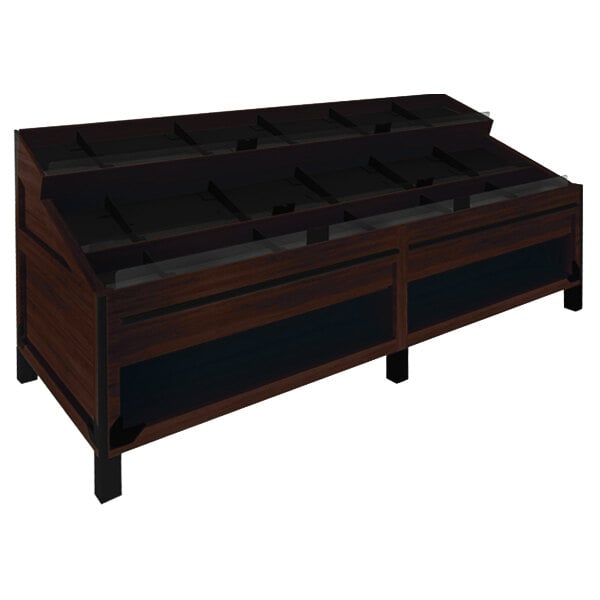 Marco Company 100" x 40" x 47" Cocoa Maple Orchard Produce Display Bin