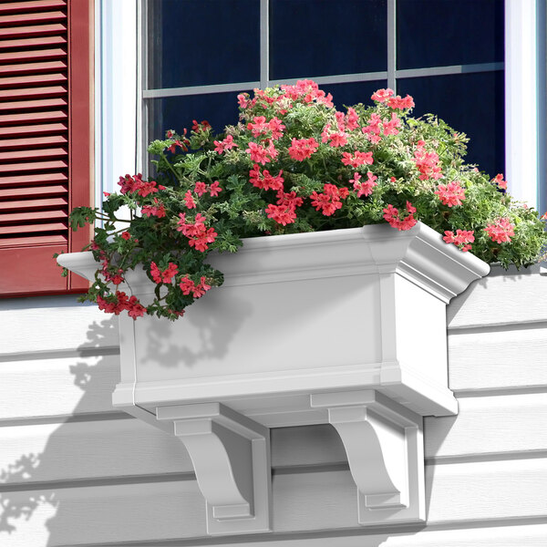 Mayne Yorkshire 12 1/8"x 24" x 10 1/4" White Window Box