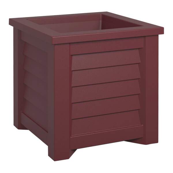 Mayne Lakeland 16" x 16" x 16" Cranberry Red Planter