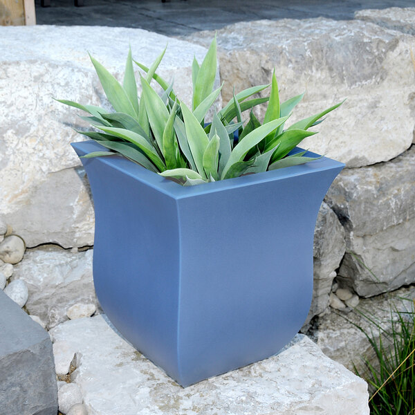 Mayne Valencia 16" x 16" x 18" Neptune Blue Planter