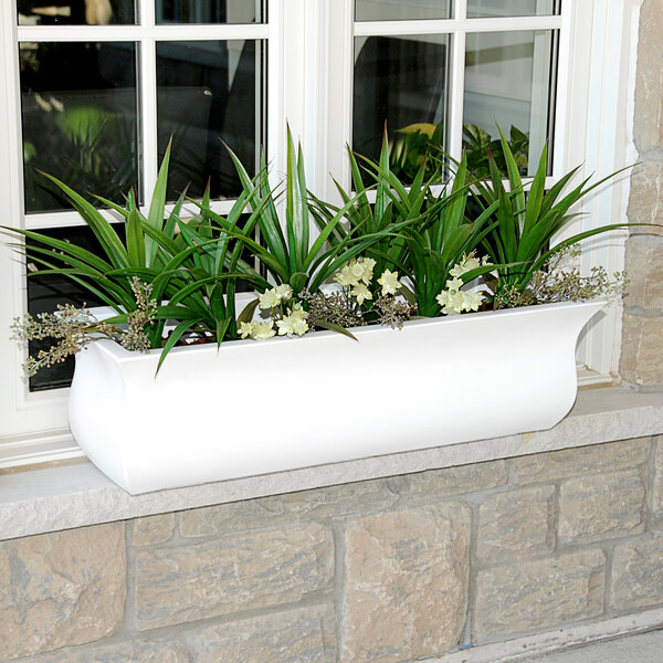 Mayne Valencia 9 13/16" x 36" x 10 1/8" White Window Box