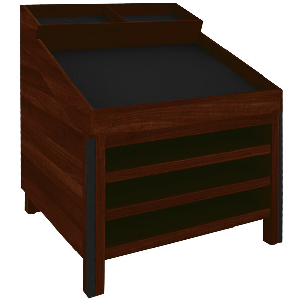 Marco Company 36" x 36" x 47" Select Cherry Slanted Orchard Produce Bin ...