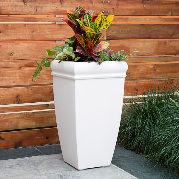 Mayne Chelsey 15 5/8" x 15 5/8" x 28" White Planter