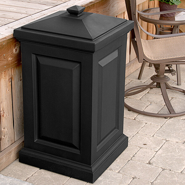 Mayne Berkshire 45-Gallon Black Multi-Purpose Storage Bin - 20" x 20" x 38"