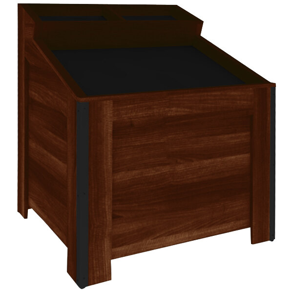 Marco Company 36" x 36" x 47" Select Cherry Slanted Orchard Produce Bin