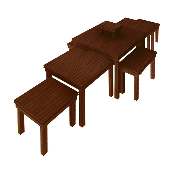 Marco Company 48" x 48" x 35 7/8" Select Cherry 8-Piece Display Table Set