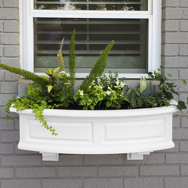 Mayne Nantucket 11 3/4" x 36" x 10 1/4" White Window Box