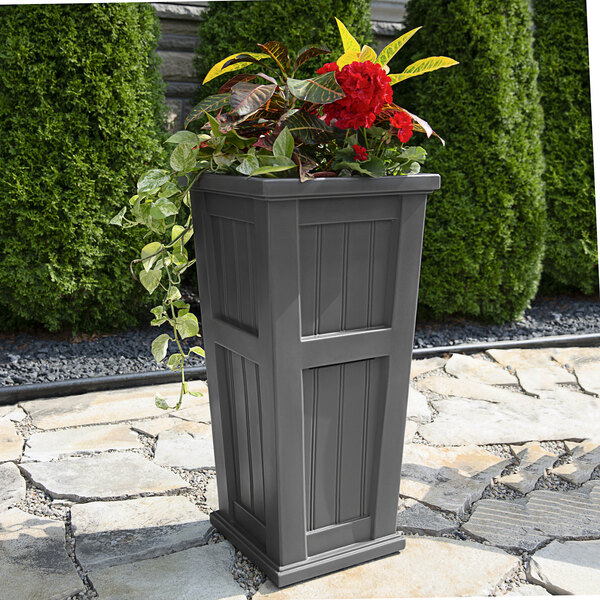 Mayne Cape Cod 15 1/2" x 15 1/2" x 32" Graphite Gray Planter