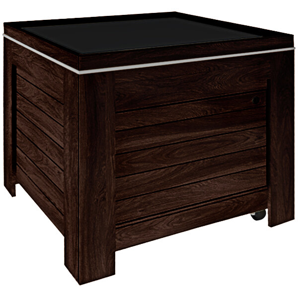 Marco Company 36" x 36" x 31" Cocoa Maple Produce Display Bin with ...