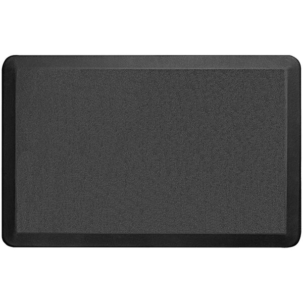 Durable Urethane HD 2' x 3' Black Anti-Fatigue Mat 599S23BK - 3/4" Thick