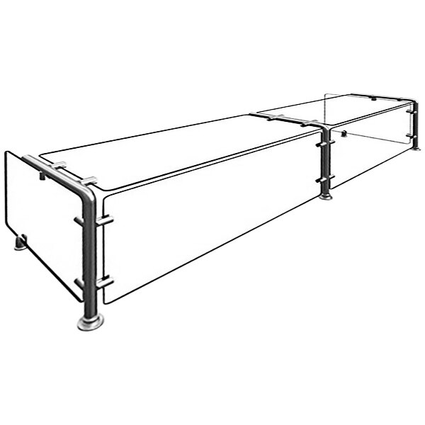 Hatco Flav-R-Shield 60" x 18" x 18" 2-Bay Full Service Pass-Over Sneeze ...