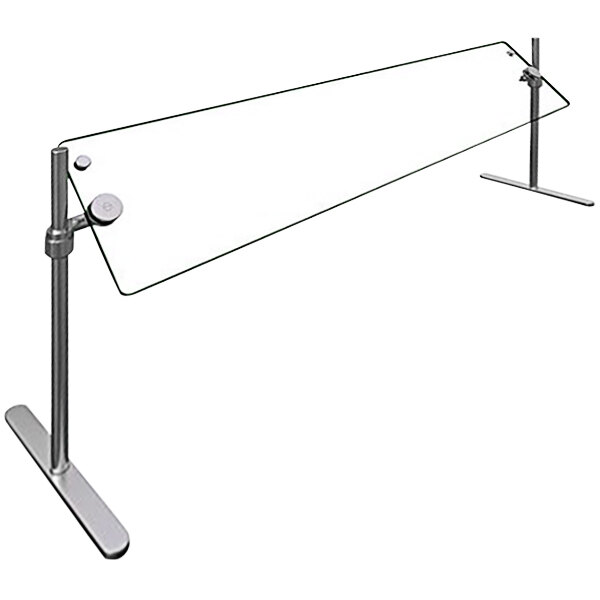 Hatco Flav-R-Shield 60" x 14" 1-Bay Portable Glass Adjustable Sneeze Guard